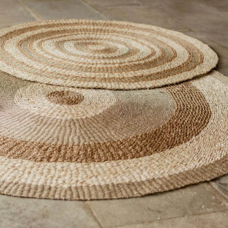 Cornhusk Seagrass Water Hyacinth Round Rug - NAM SON